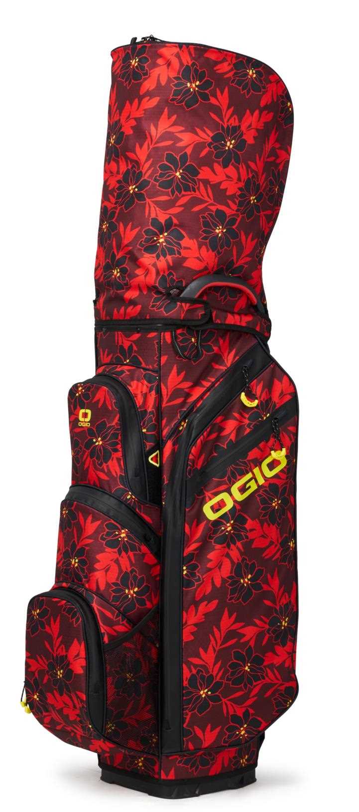 Ogio All Elements Silencer cart bag, red flower party | Golf Brothers.pl