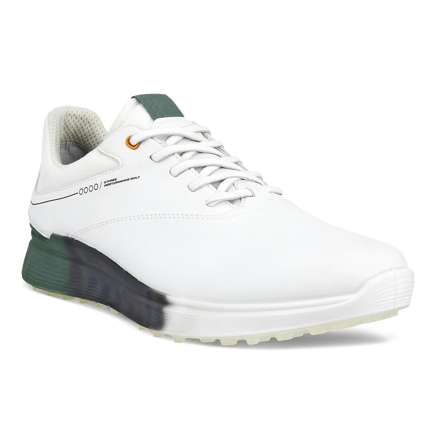 Ecco S-Three męskie buty golfowe, biało/zielone | Golf Brothers.pl