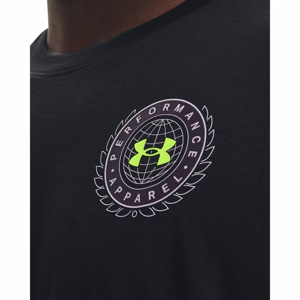 Under Armour Alma Mater Crest HW SS męska koszulka, czarna | Golf ...
