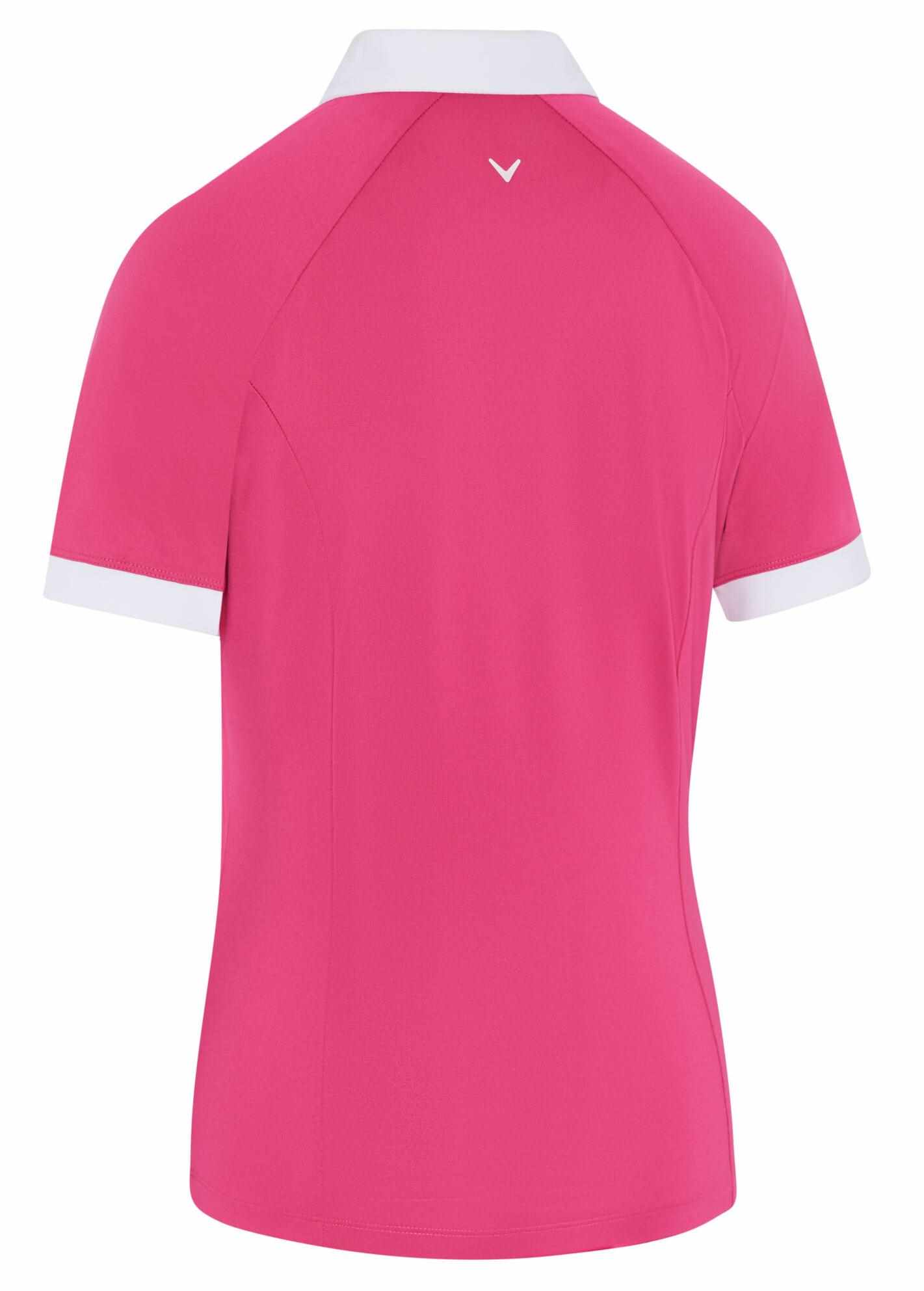 Callaway Short Sleeve Colorblock damskie polo, pink peacock | Golf ...